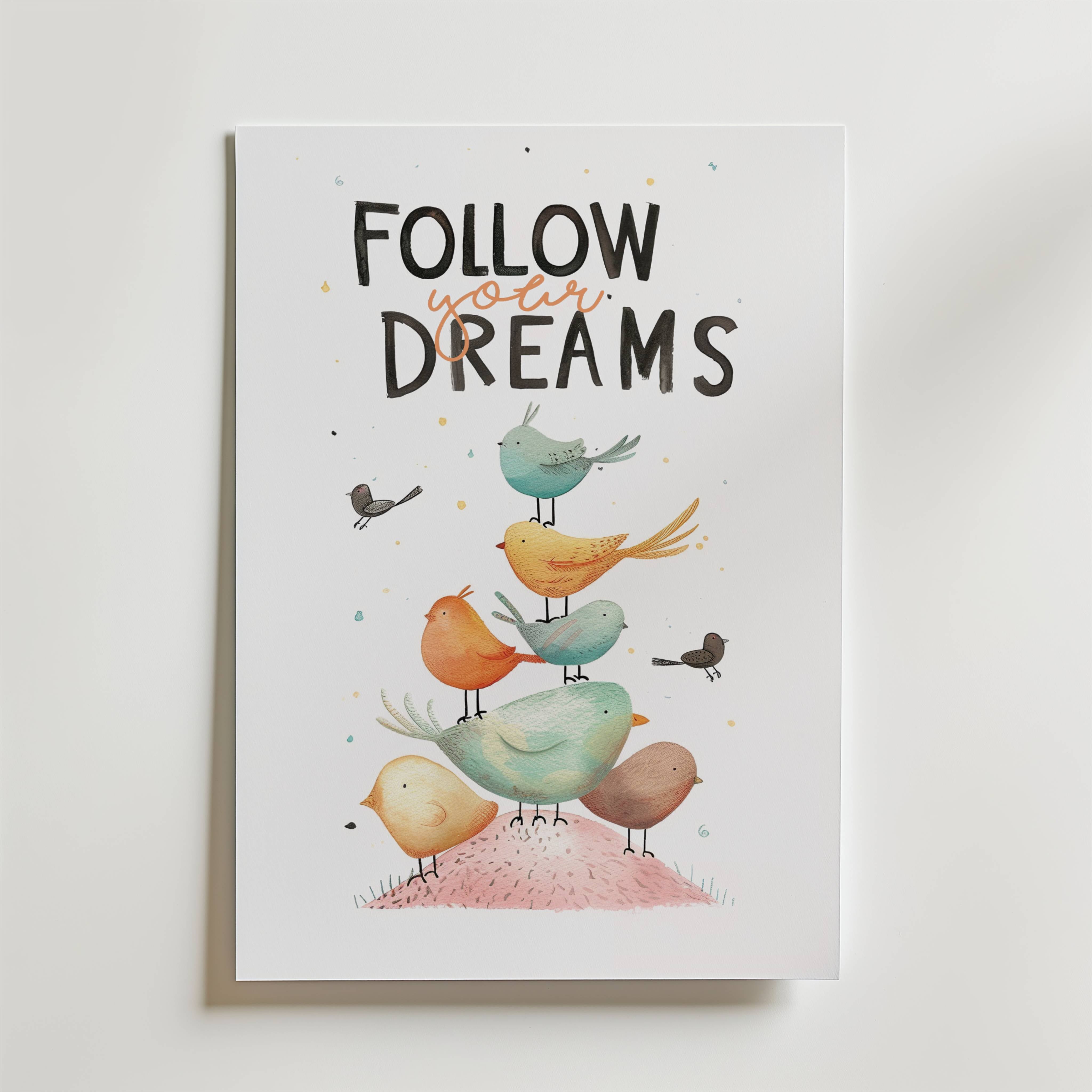 Follow Your Dreams Poster – Bozetto | Design Posters & Affischer Online